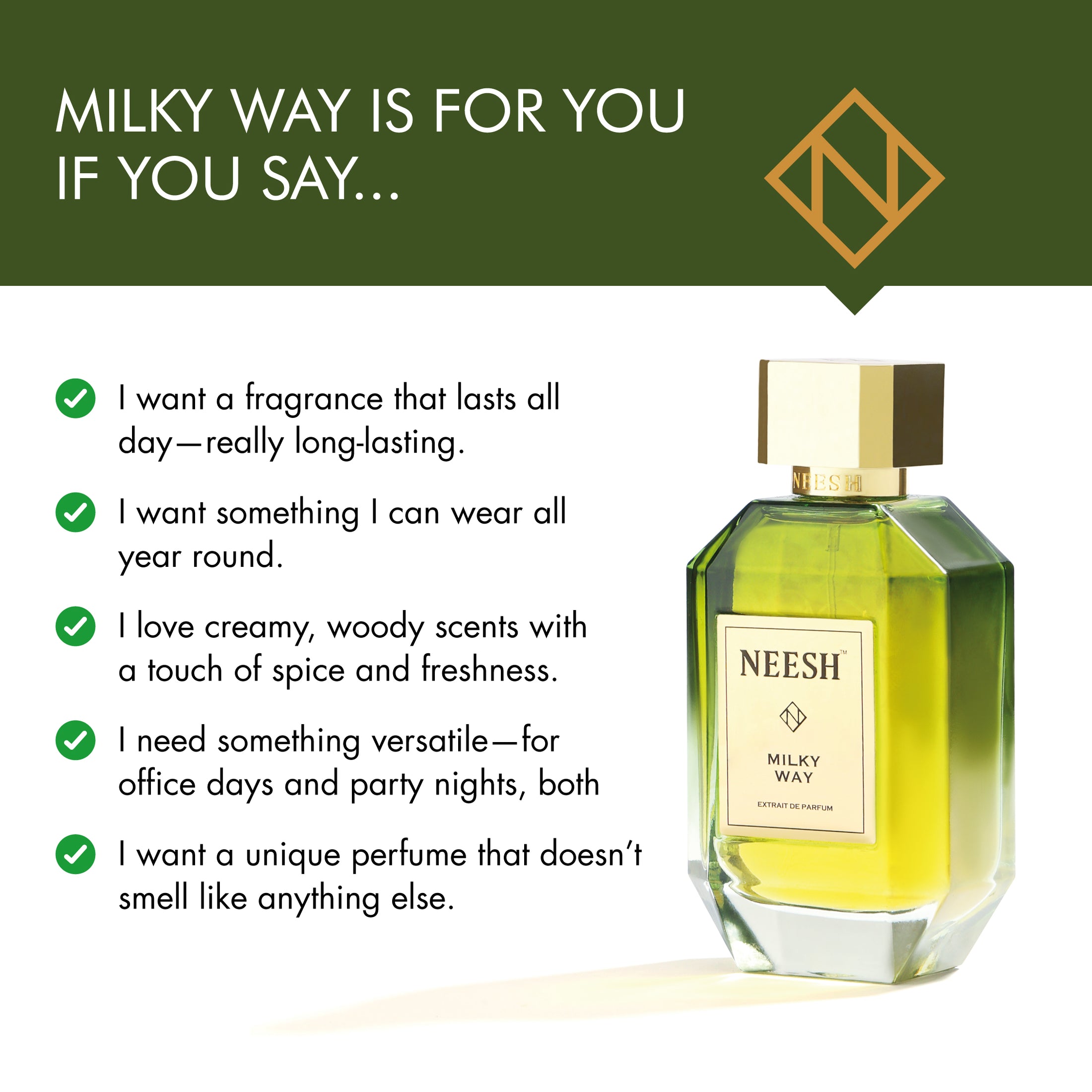 NEESH Milky Way Perfume | Extrait de Parfum | For Men